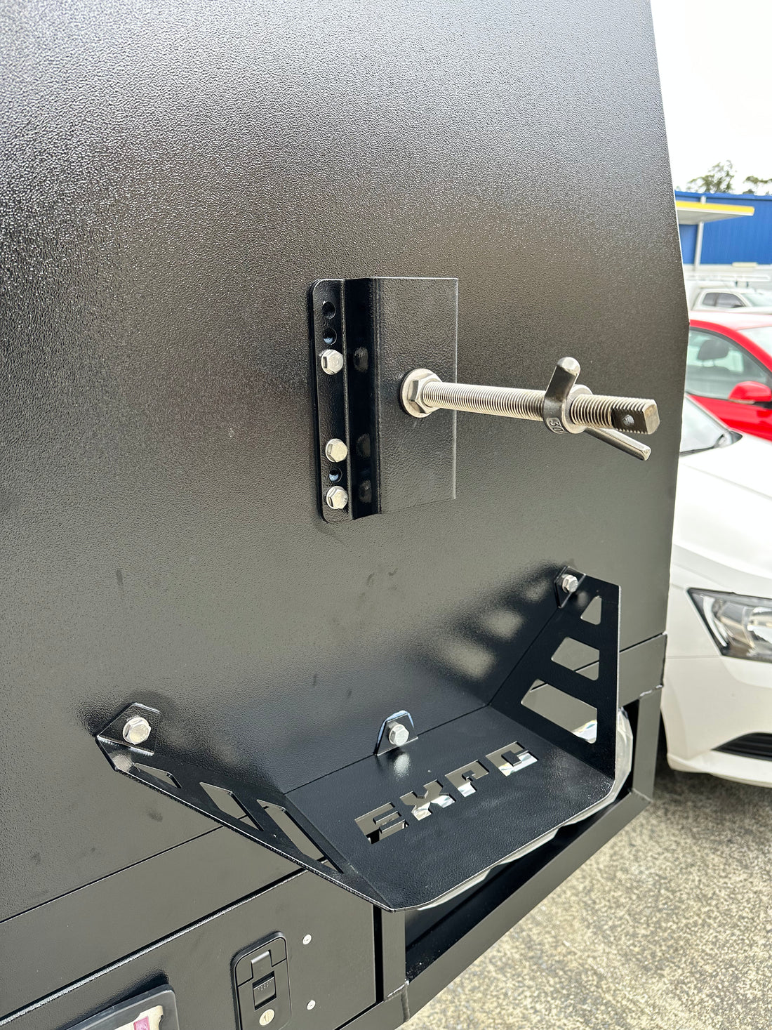 Spare Wheel Carrier V2 - Black | Explorer Canopies & Ute Trays