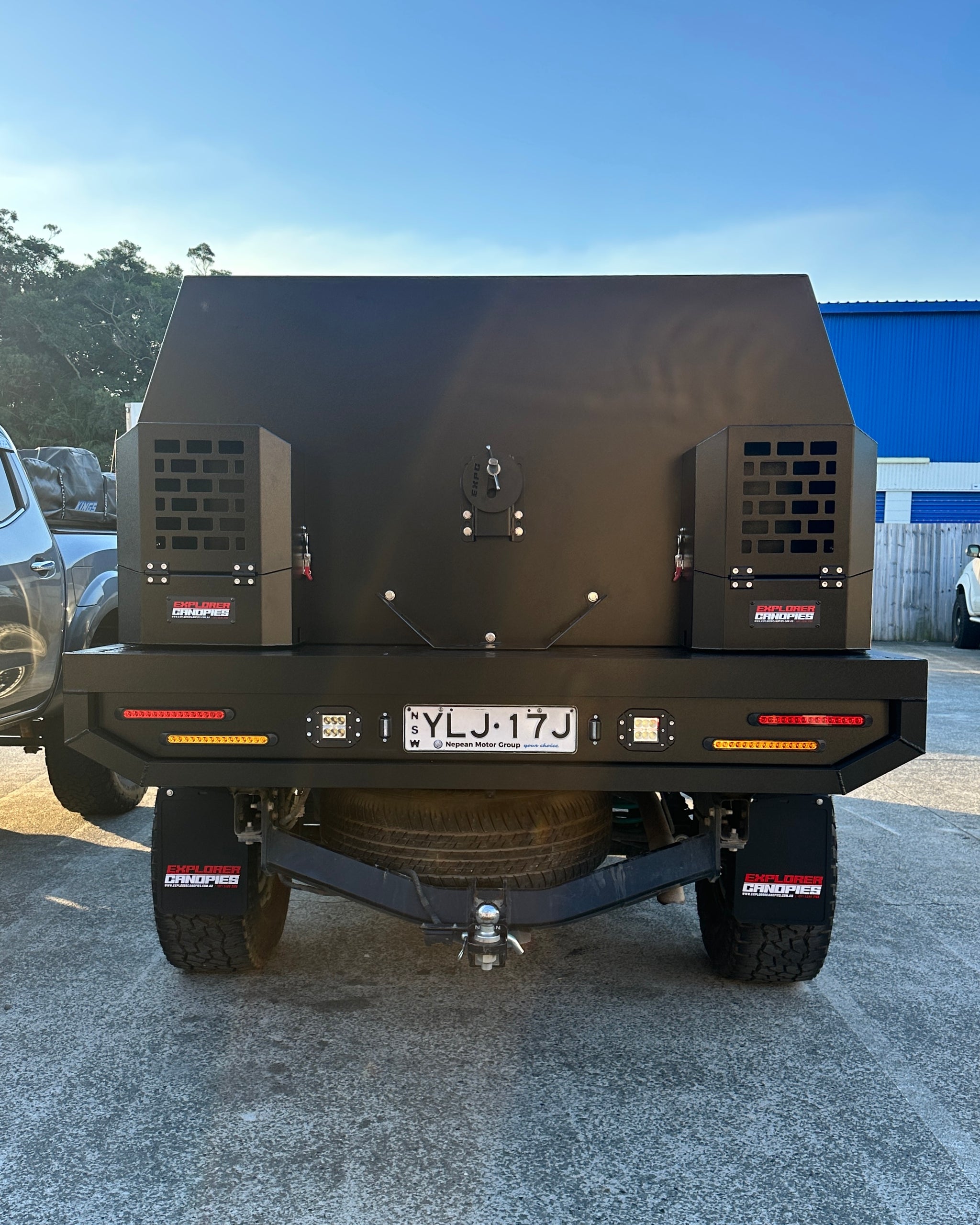 Jerry Can Holder Lockable - Black | Explorer Canopies & Ute Trays