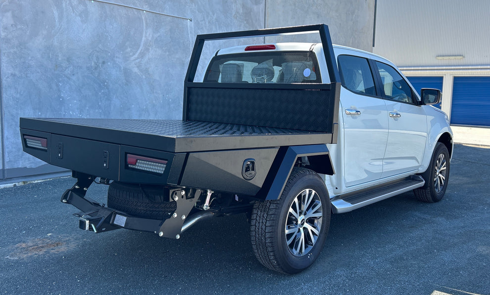 1880 mm Black Ute Tray With Trundle | Explorer Canopies & Ute Trays